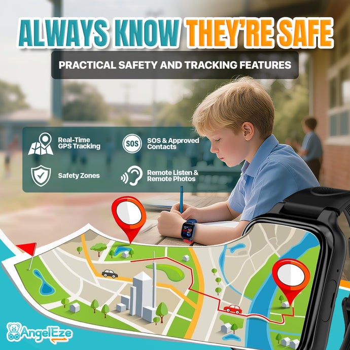 Kids 4G Watch AU | AI-Enabled GPS Smartwatch for Children | AngelEze